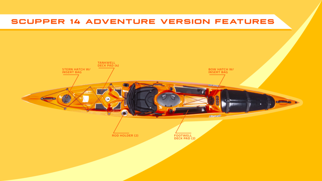 Scupper 14 Adventure Kit - Sit On Top Kayaks - Swell Watercraft